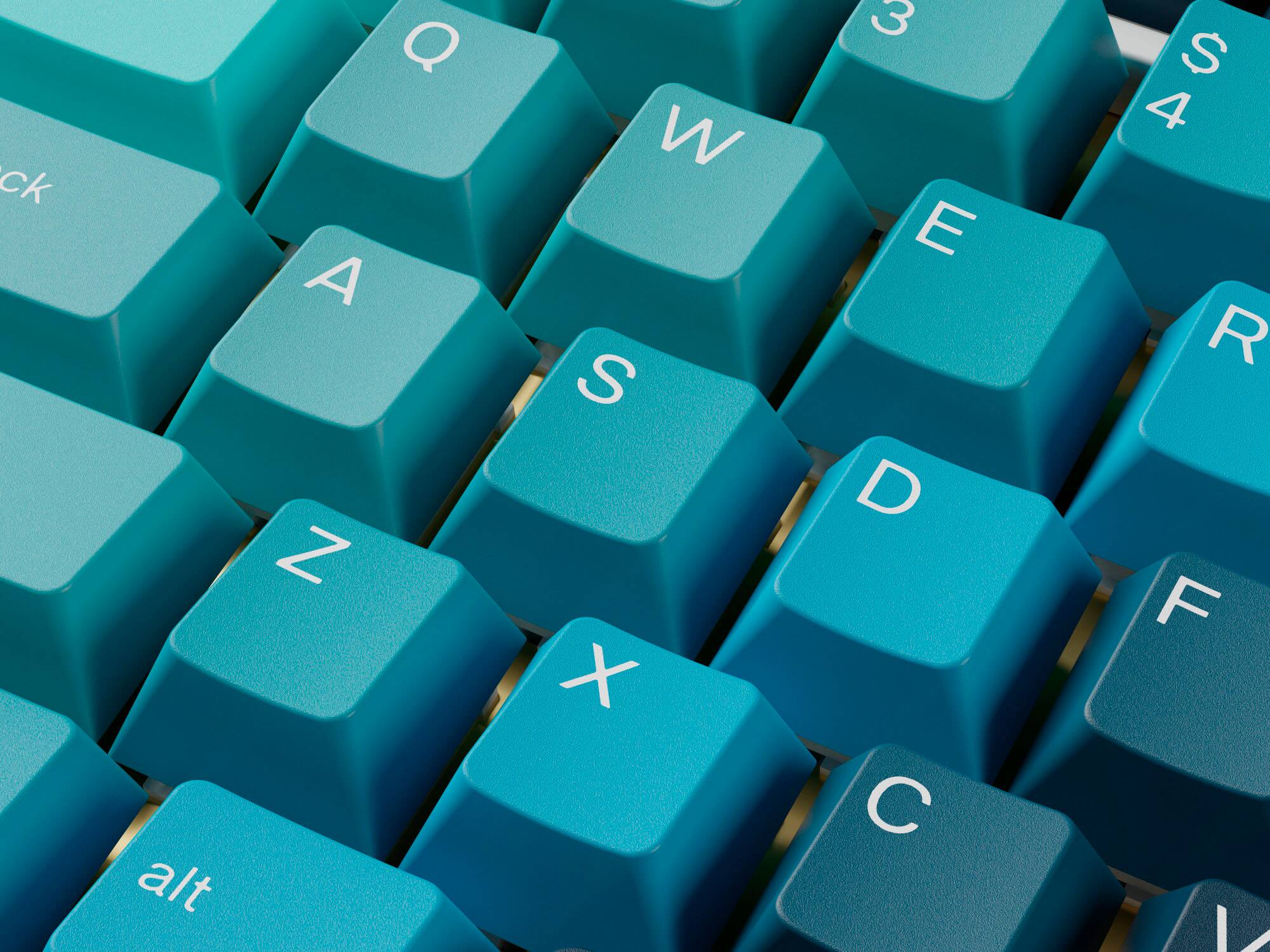 Glorious GPBT Gradient Universal Keycap Set Compatible with Most 100% ...