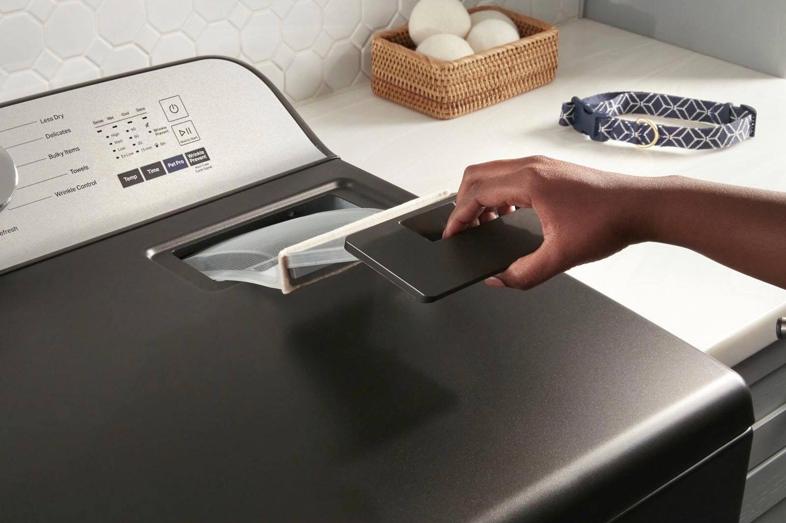 Maytag 7.0 Cu. Ft. Electric Dryer with Steam and Pet Pro System Volcano ...