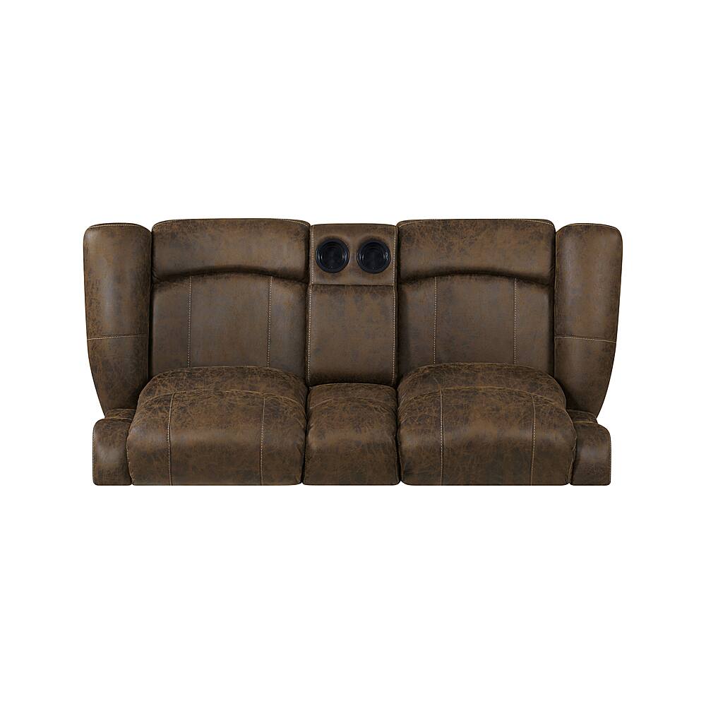 Best Buy: ProLounger Di'Onna Rolled Arm Distressed Faux Leather 2 Seat ...