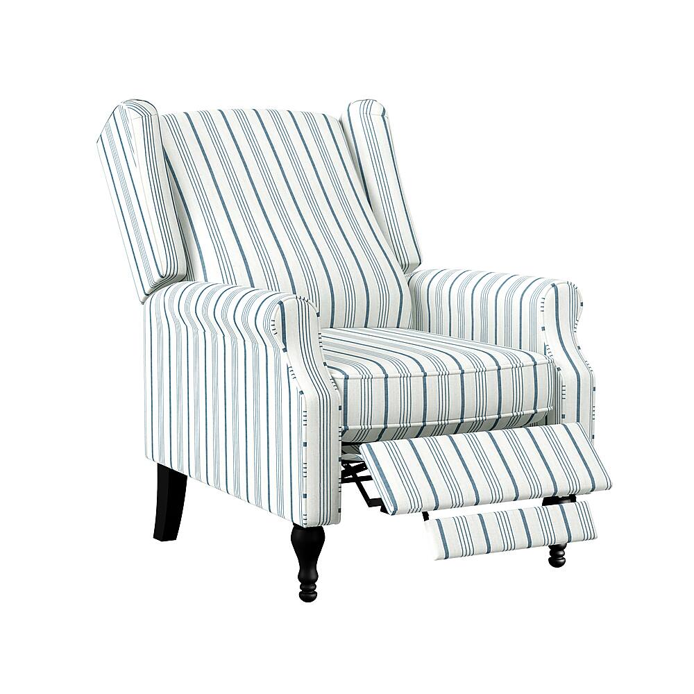 Best Buy: ProLounger Tolkin Linen Farmhouse Stripe Pushback Wingback ...