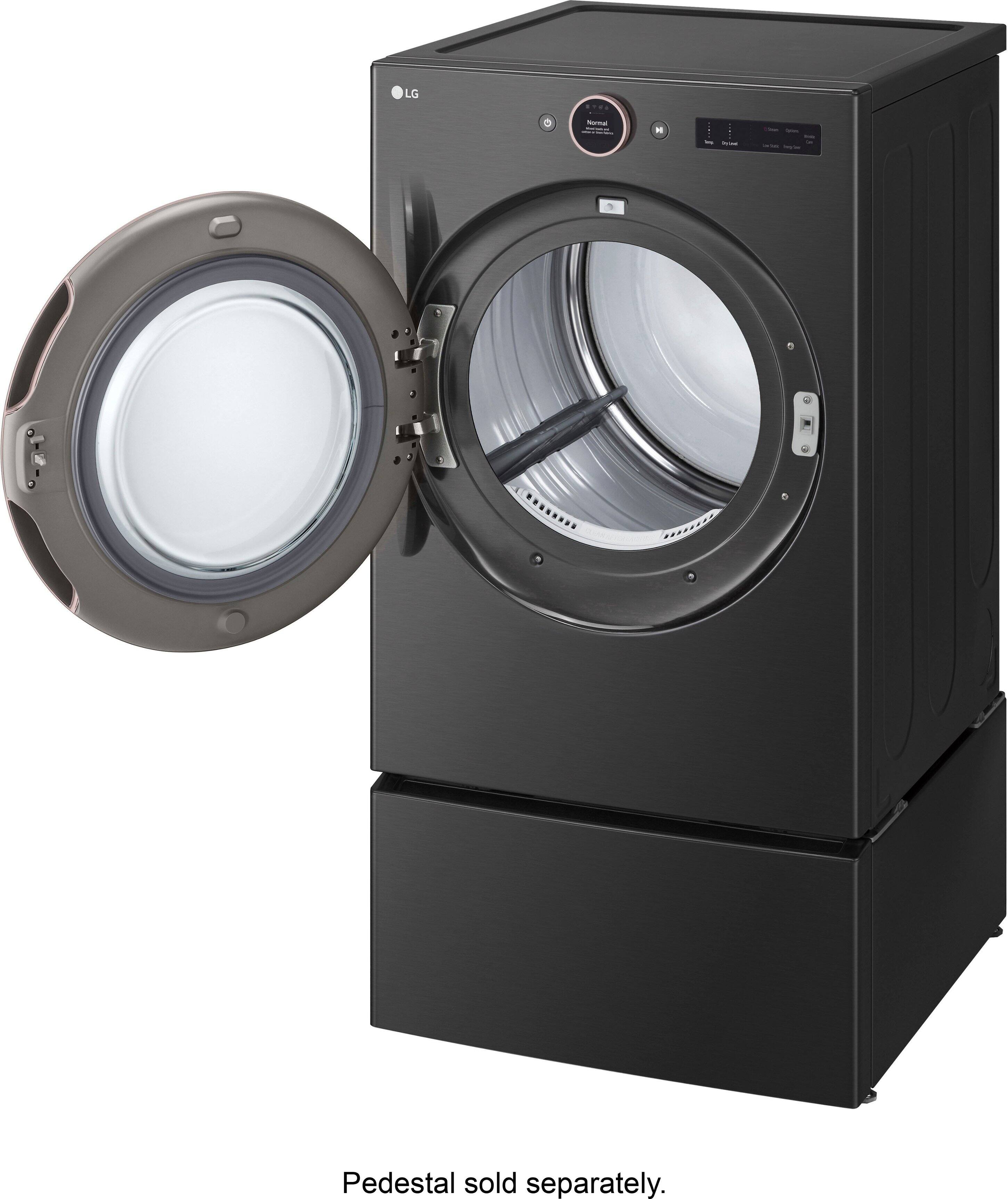 LG 7.4 Cu. Ft. Stackable Smart Gas Dryer with Steam and Sensor Dry Black Steel DLGX6501B - Best Buy