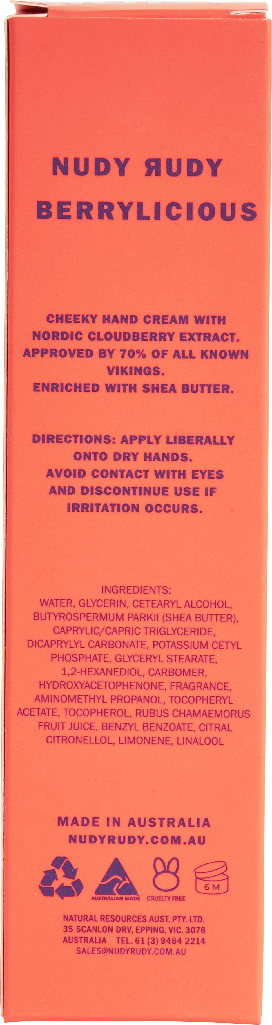 Questions and Answers: Nudy Rudy Hand Cream Berrylicious Pink NRHC-B ...