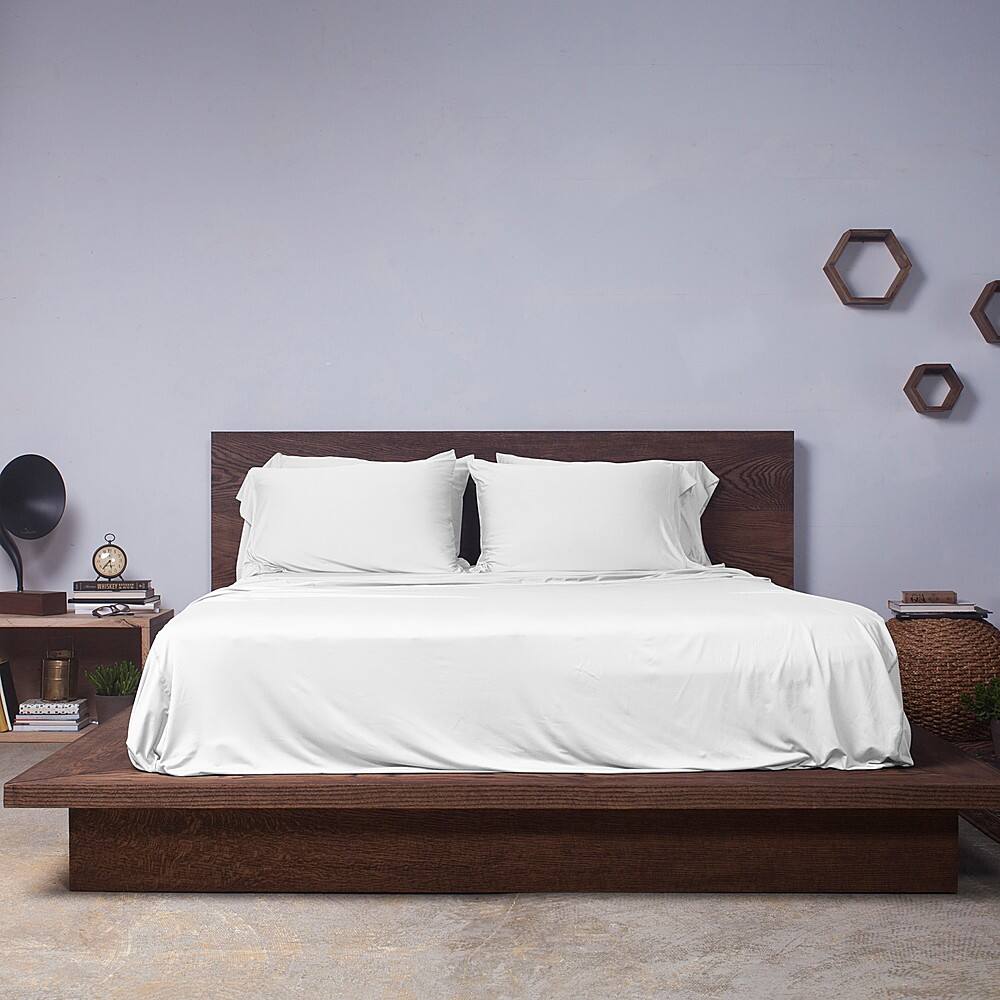 Best Buy: SHEEX Sleep Tech Sheet Set Full Bright White 201064
