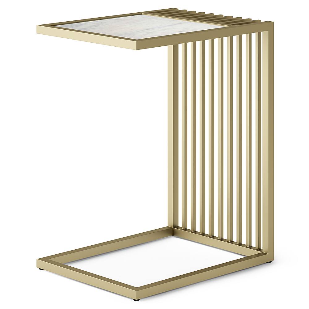 Simpli Home Dorval Marble C Table Gold AXCDOR-09-MRB - Best Buy