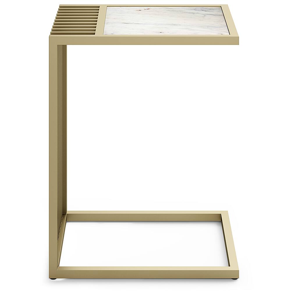 Simpli Home Dorval Marble C Table Gold AXCDOR-09-MRB - Best Buy