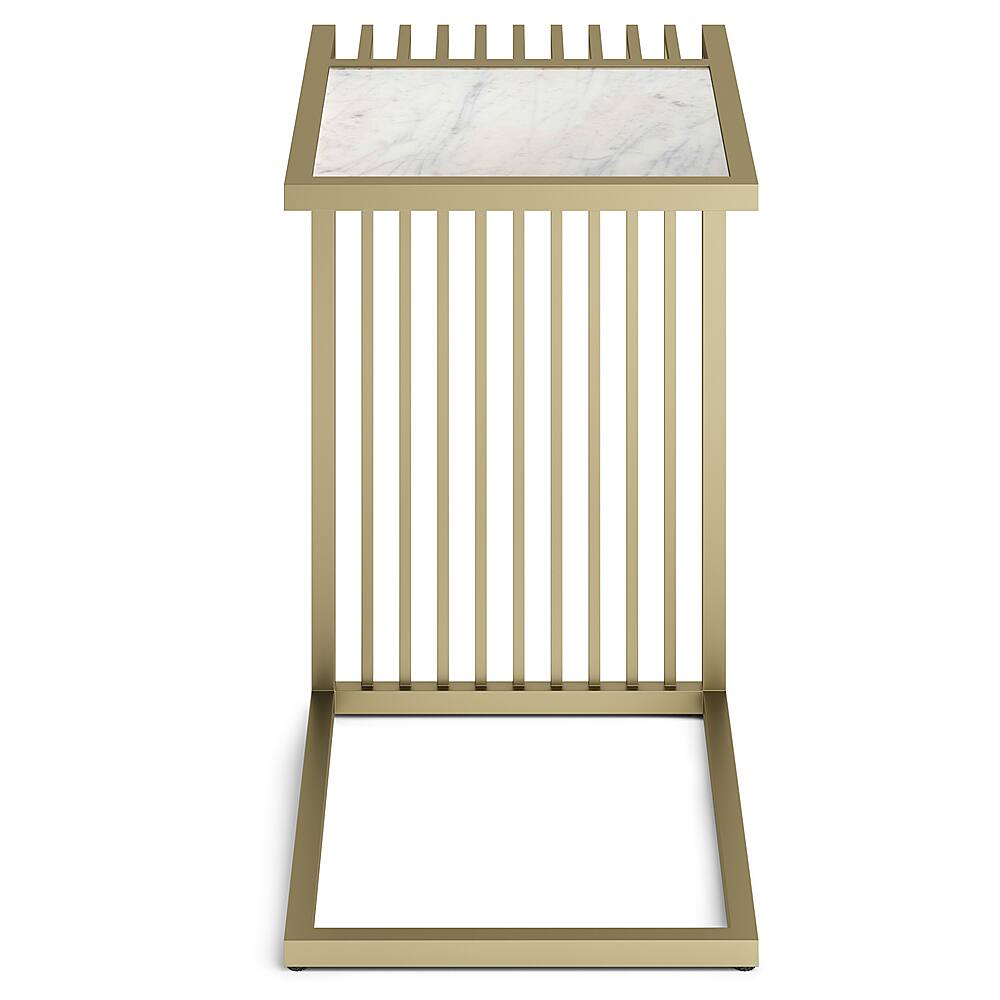 Simpli Home Dorval Marble C Table Gold AXCDOR-09-MRB - Best Buy