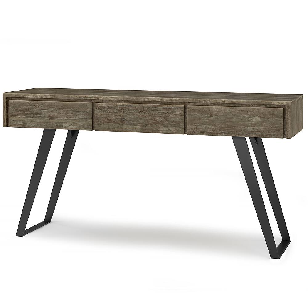 Best Buy: Simpli Home Lowry Console Sofa Table Distressed Grey AXCLRY-03GR