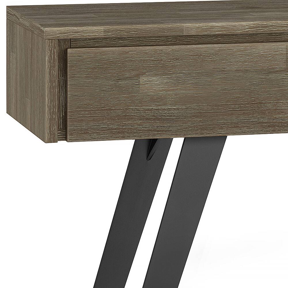 Best Buy: Simpli Home Lowry Console Sofa Table Distressed Grey AXCLRY-03GR