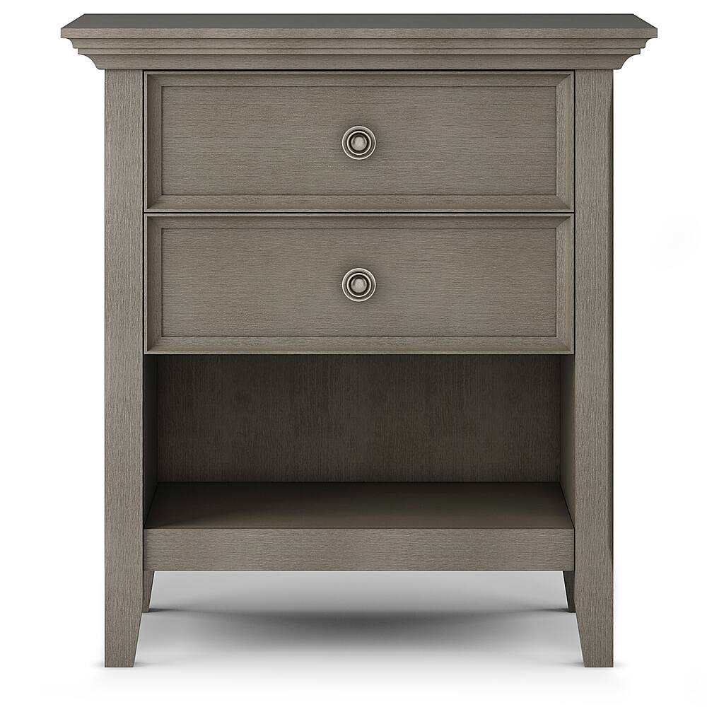 Customer Reviews: Simpli Home Amherst Bedside Table Farmhouse Grey ...