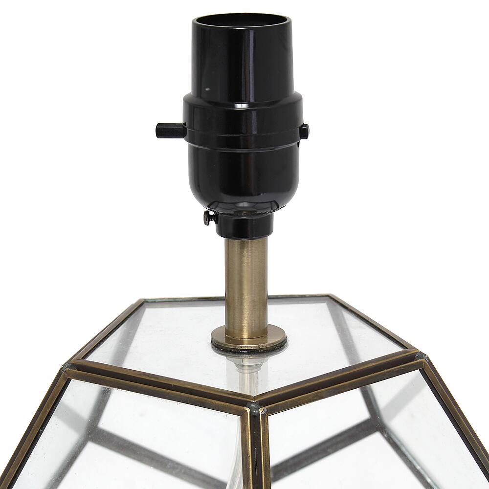Best Buy: Lalia Home Transparent Octagonal Table Lamp Brass LHT-4008-BR