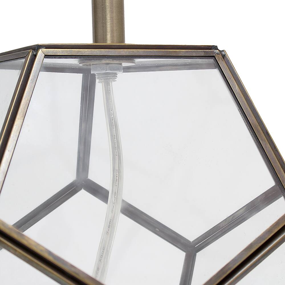 Best Buy: Lalia Home Transparent Octagonal Table Lamp Brass LHT-4008-BR
