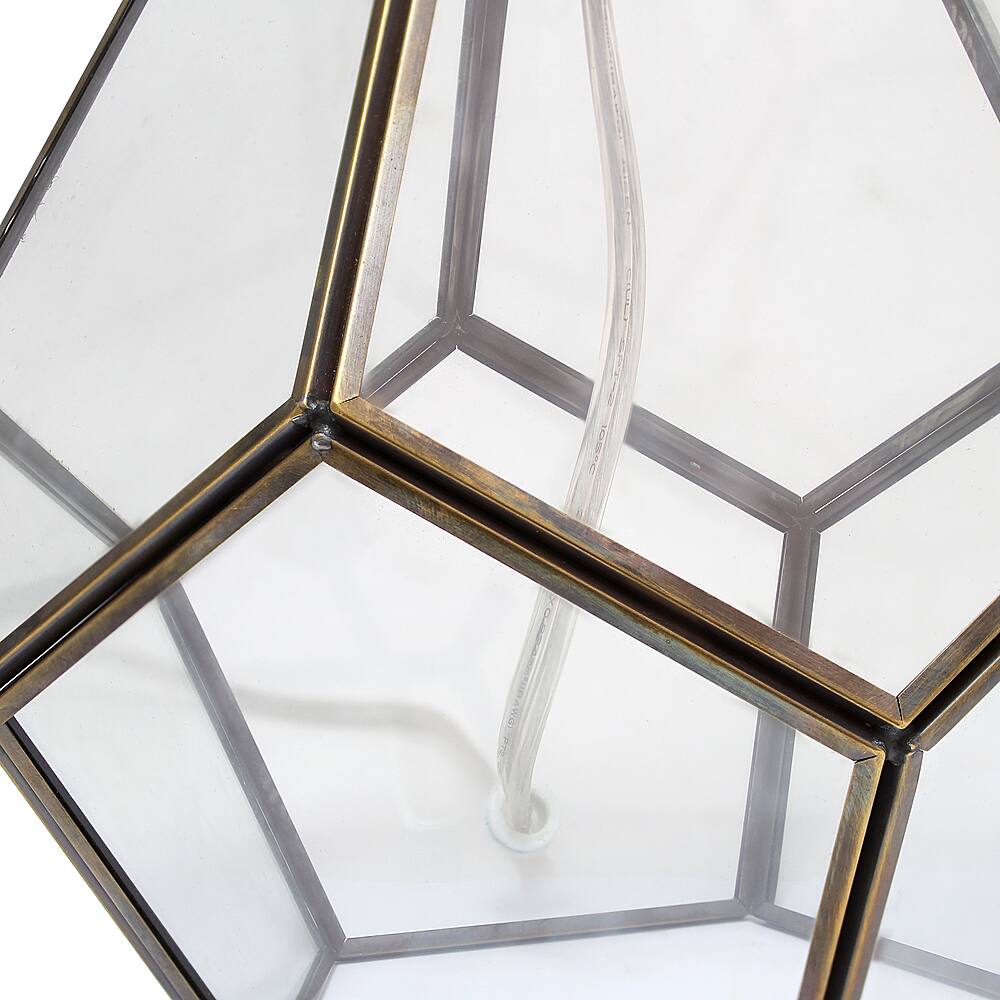 Best Buy: Lalia Home Transparent Octagonal Table Lamp Brass LHT-4008-BR