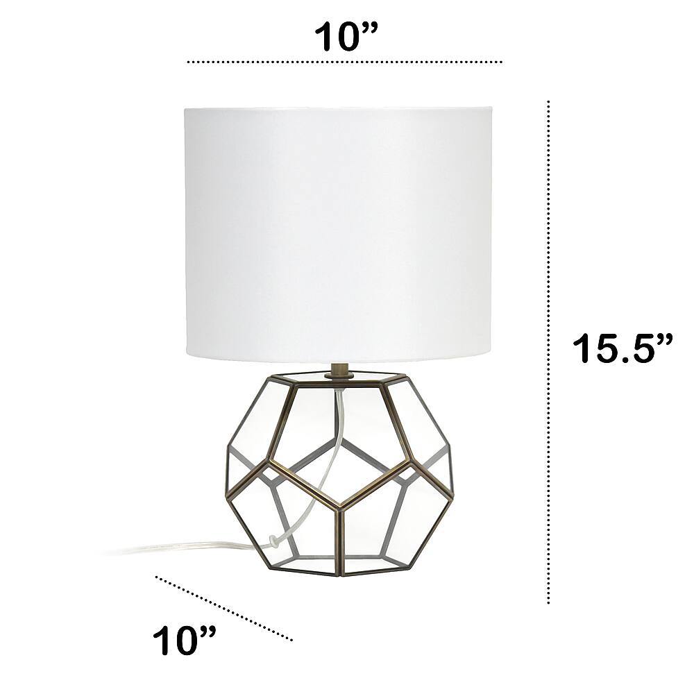 Best Buy: Lalia Home Transparent Octagonal Table Lamp Brass LHT-4008-BR