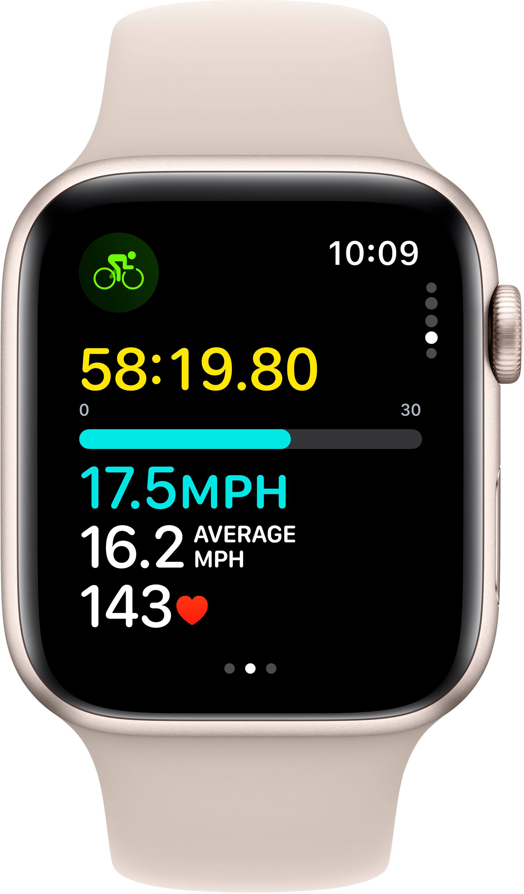Best Buy: Apple Watch SE 2nd Generation (GPS + Cellular) 44mm Starlight ...