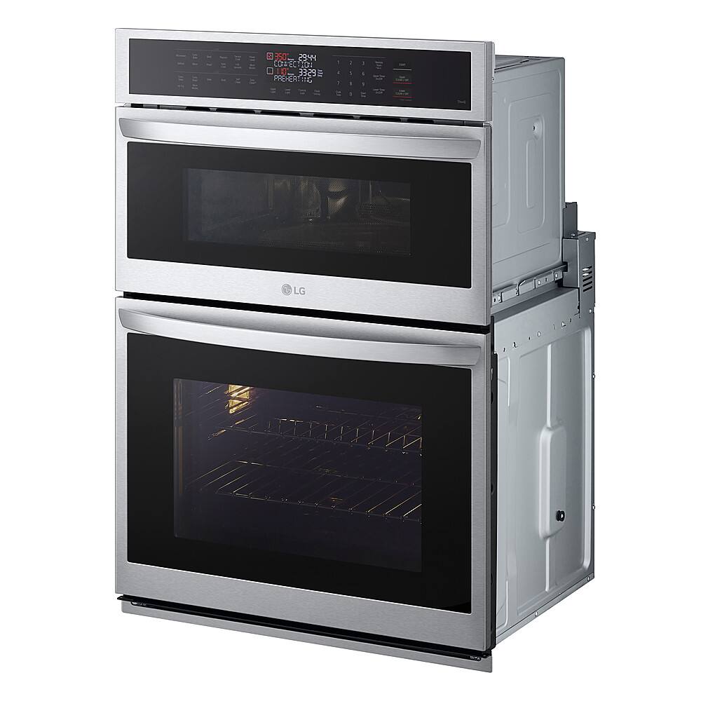 LG 30" Smart Built In Electric Convection Combination Wall Oven with Microwave and Air Fry ...
