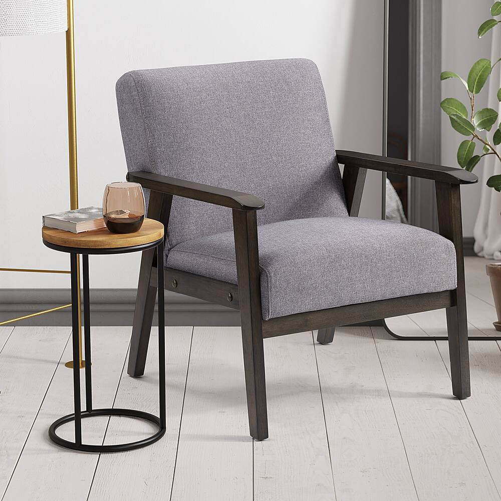 Best Buy: CorLiving Greyson Wood Armchair Light Grey LTS-100-C