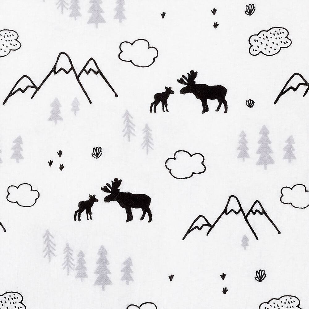 Best Buy: Trend Lab Flannel Fitted Crib Sheet Lumberjack Moose 103658