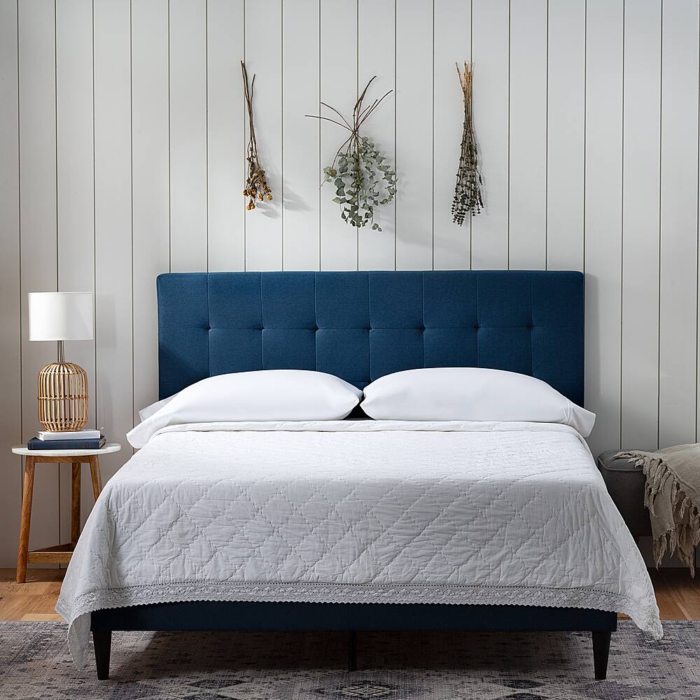 Best Buy: Brookside Tara Square Tufted Upholstered Full Bed BS0005UBDFFCO