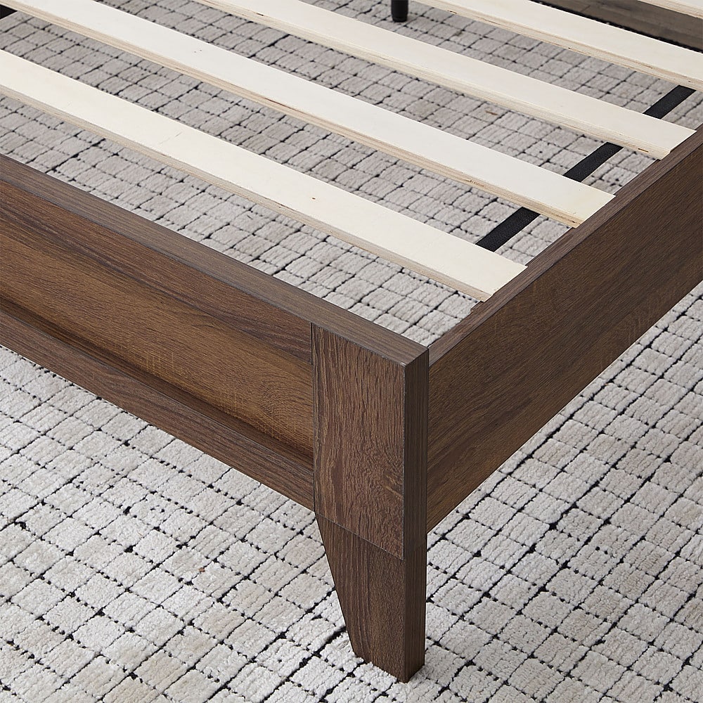 Best Buy: Brookside Penny Wood Panel Platform King Bed Frame Oak ...