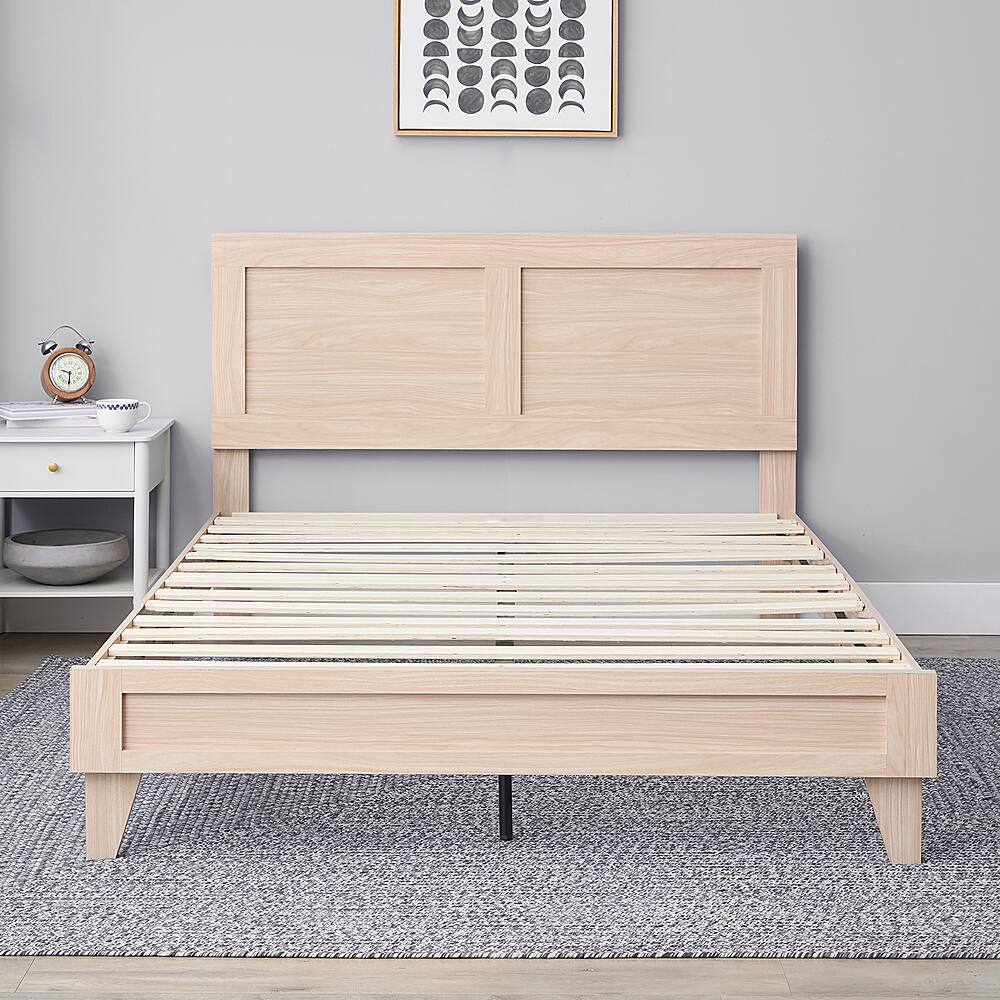 Best Buy: Brookside Penny Wood Panel Platform Full Bed Frame Natural ...