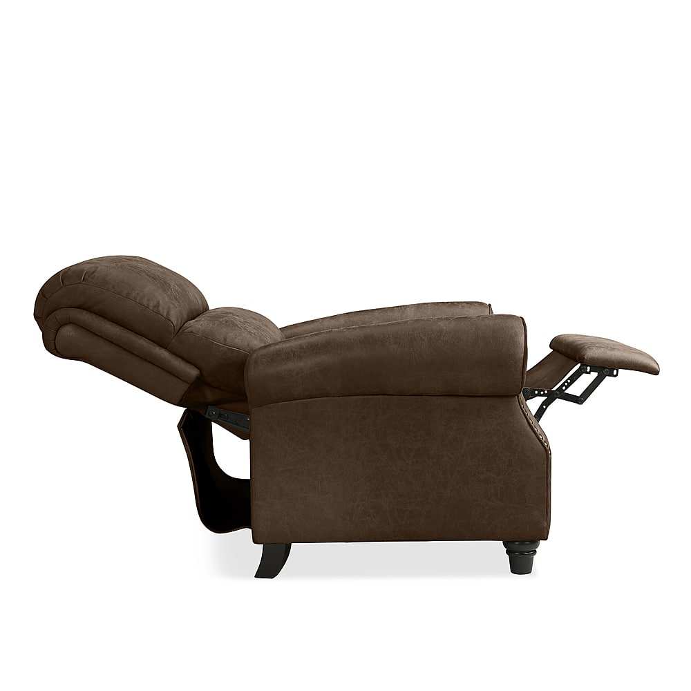 Best Buy: ProLounger Chevon Bustle-Back Distressed Faux Leather ...