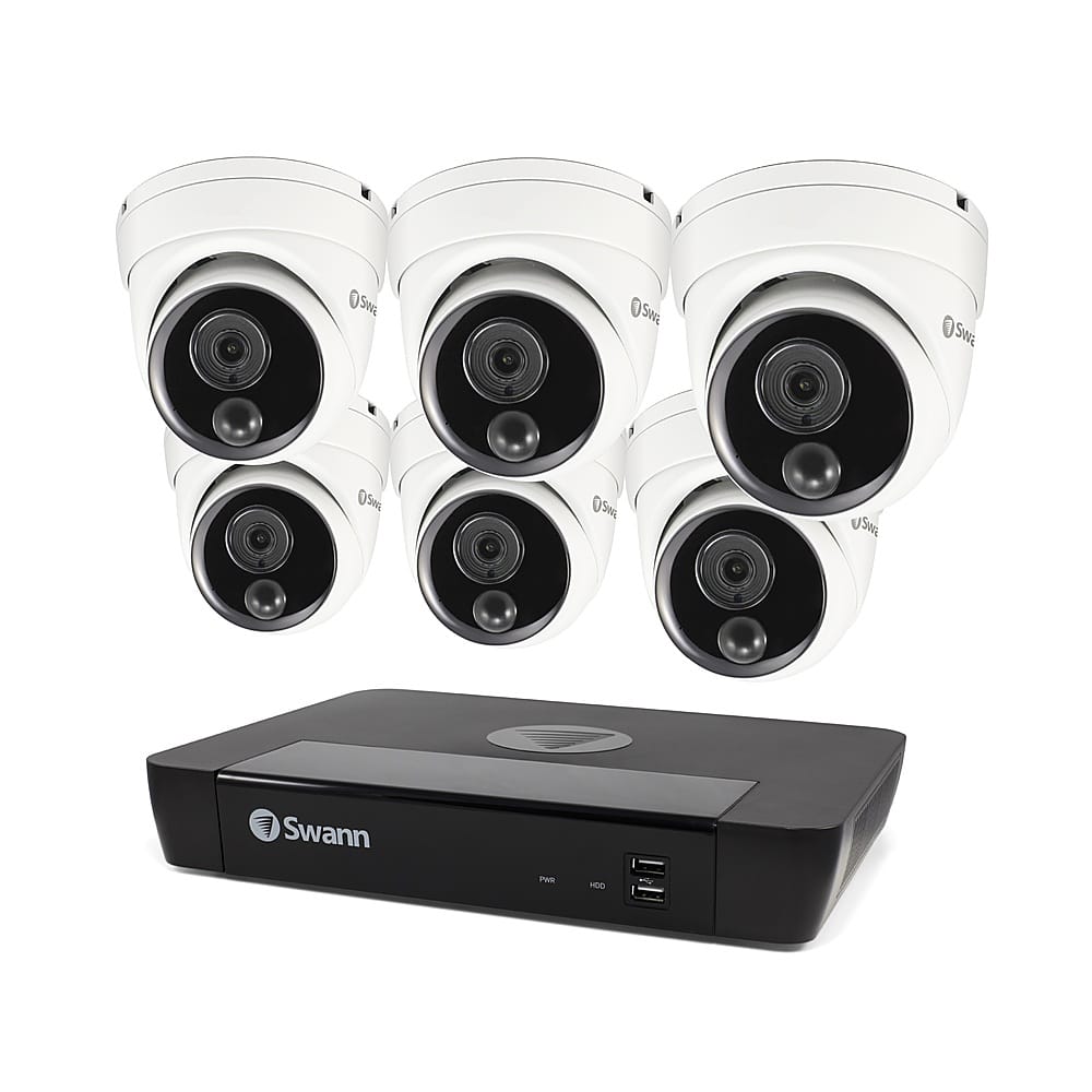 Swann Master Series Home 8-Channel 6-Dome Camera 4K HD Indoor/Outdoor ...