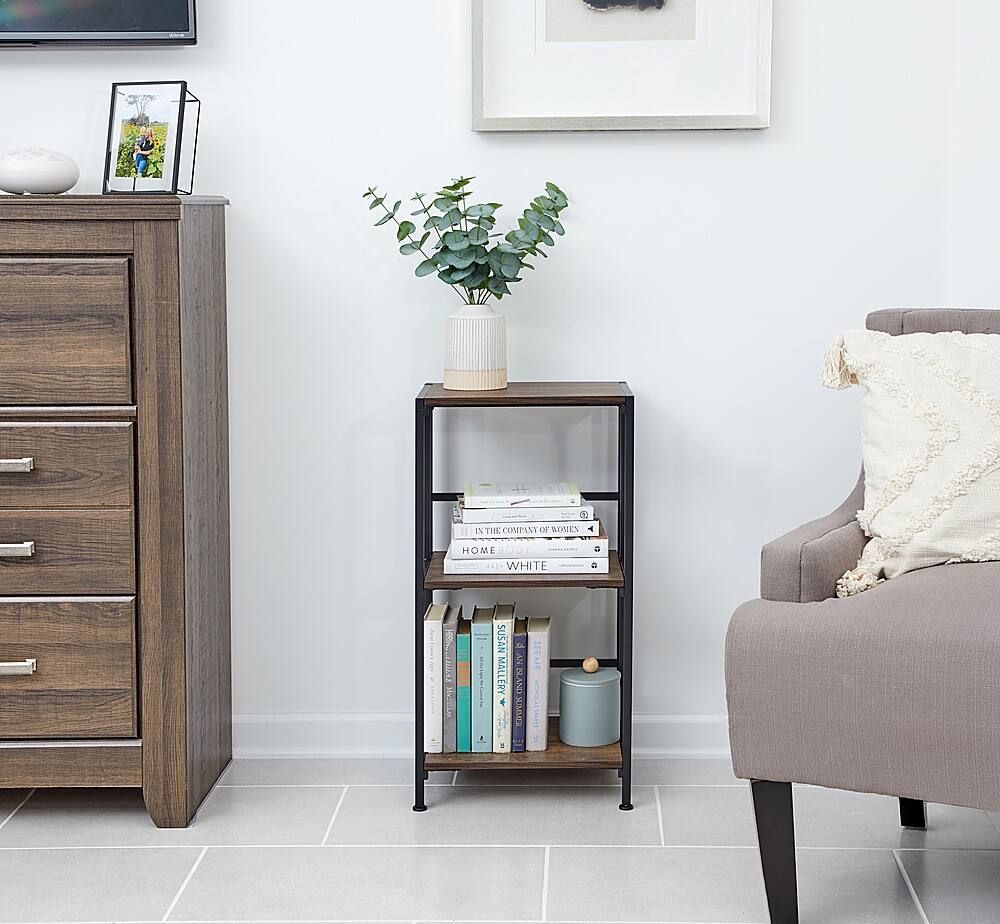 Best Buy: Flipshelf 3 Shelf Narrow Bookcase Brown 39404