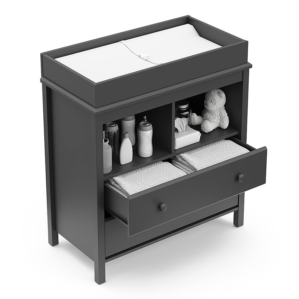 Storkcraft Alpine 2 Drawer Changing Table Chest Gray 03662-40G - Best Buy