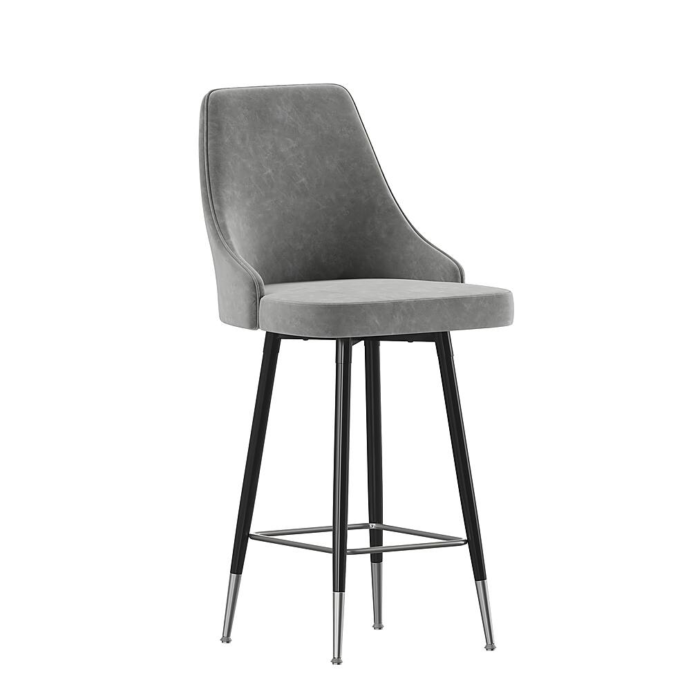 Alamont Home Shelly Modern Leather/Faux Leather Counter Height Stool ...