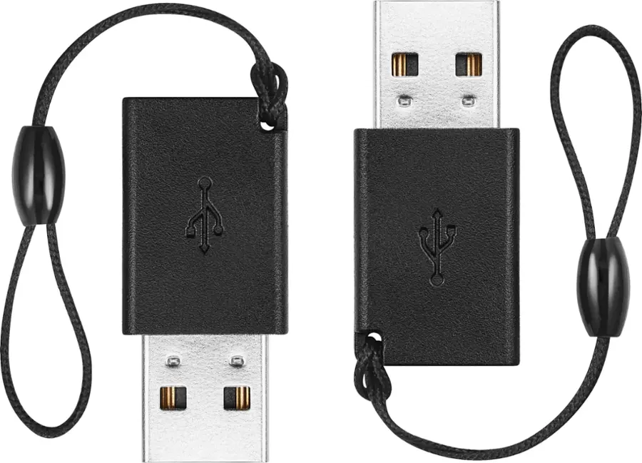 Best Buy Essentials™ Female Usb C To Male Usb Adapter 2 Pack Black Be Ma2cab24 Open Box