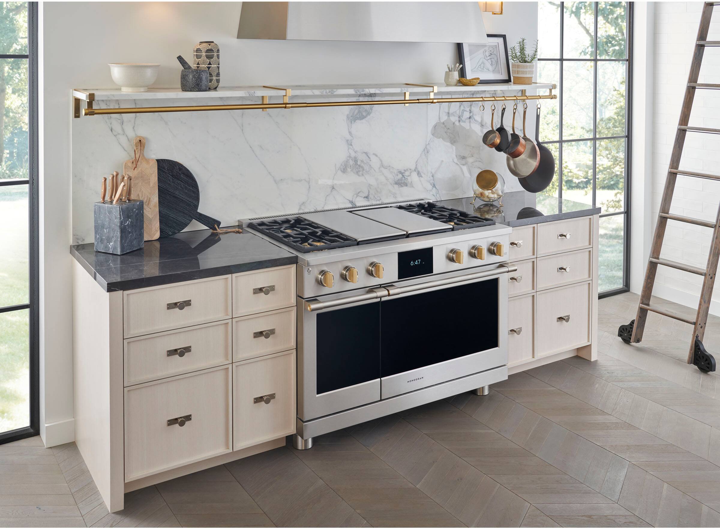 Monogram 48 inches Convertible Wall Range Hood Stainless Steel ...