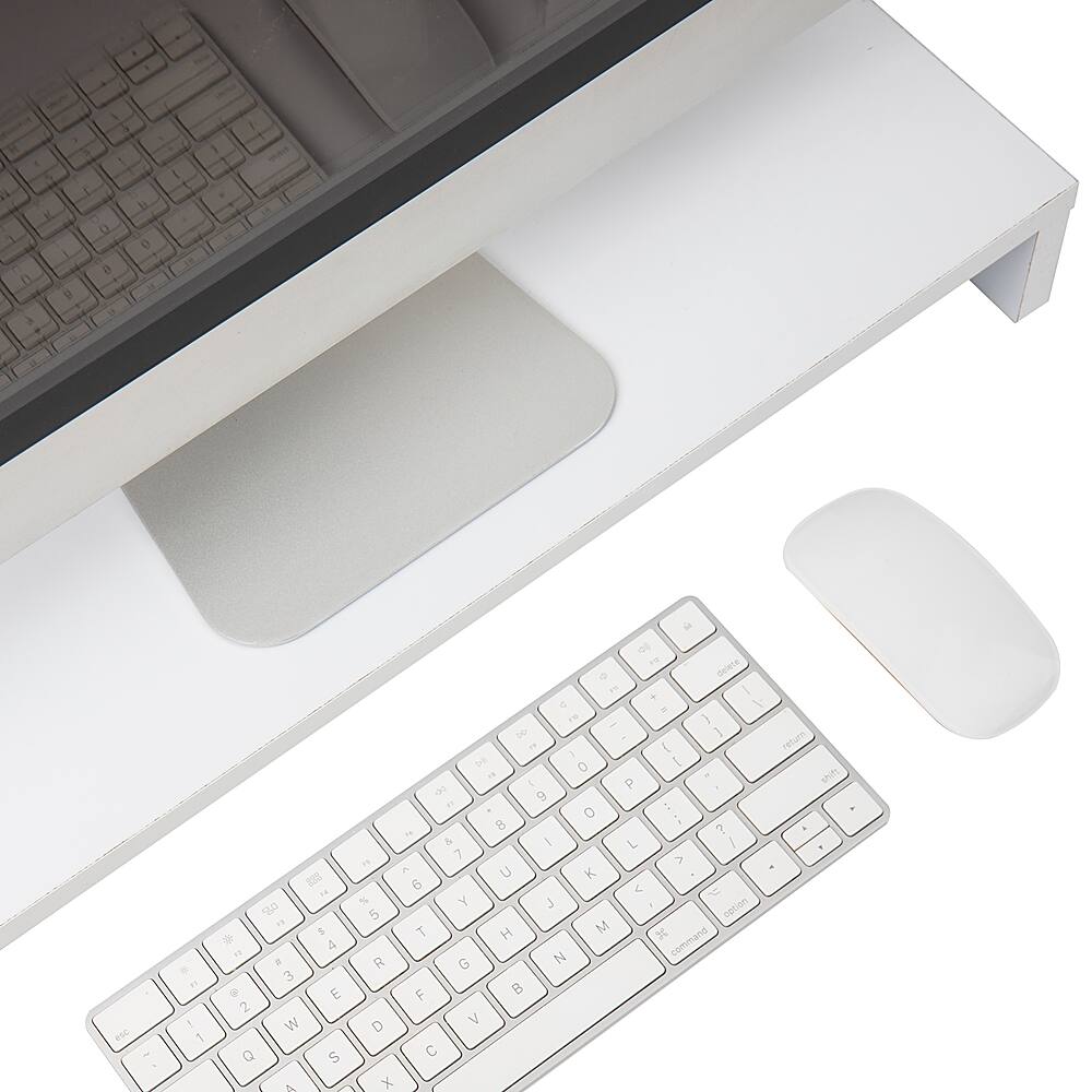 Best Buy: Mind Reader Woodland Monitor Stand 2pc White White 2RECMON-WHT
