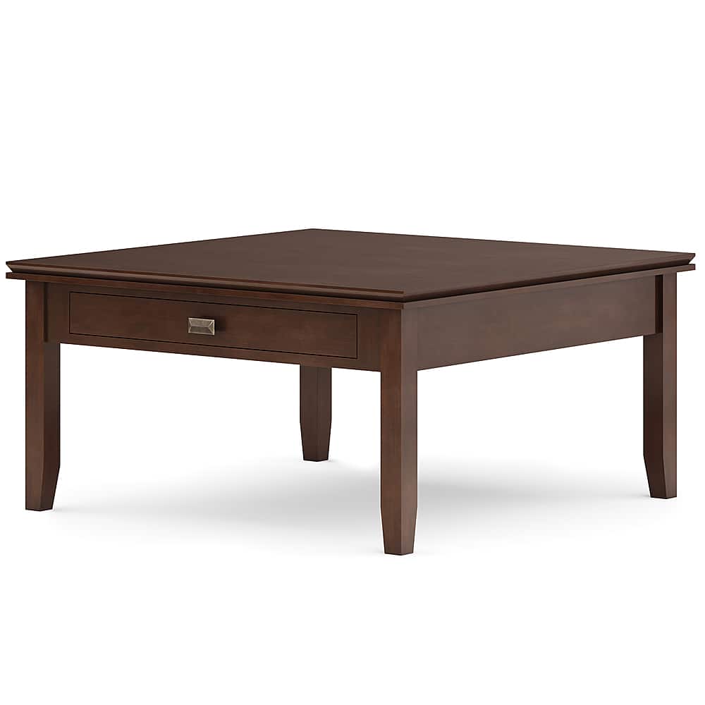 Simpli Home Artisan Square Coffee Table Russet Brown AXCART18-RUS ...