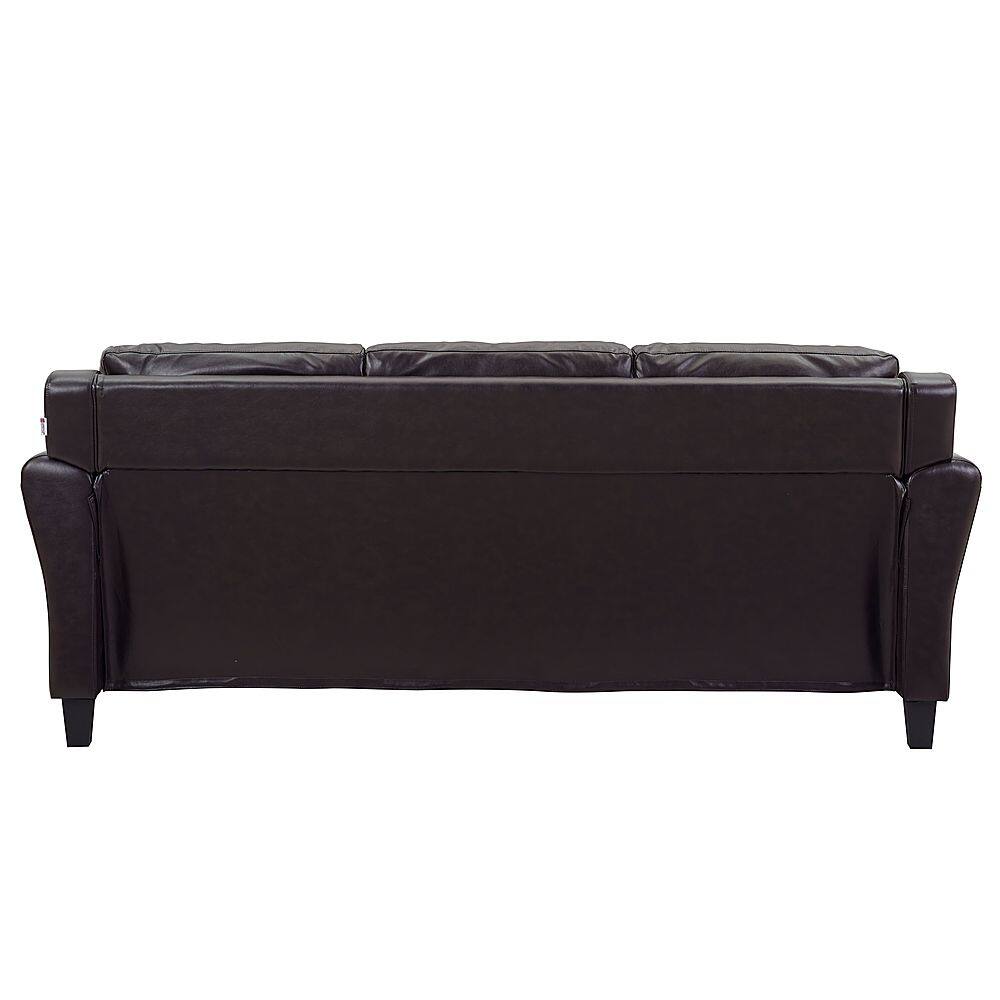Best Buy: Lifestyle Solutions Hartford Sofa in Fuax Leather Java ...