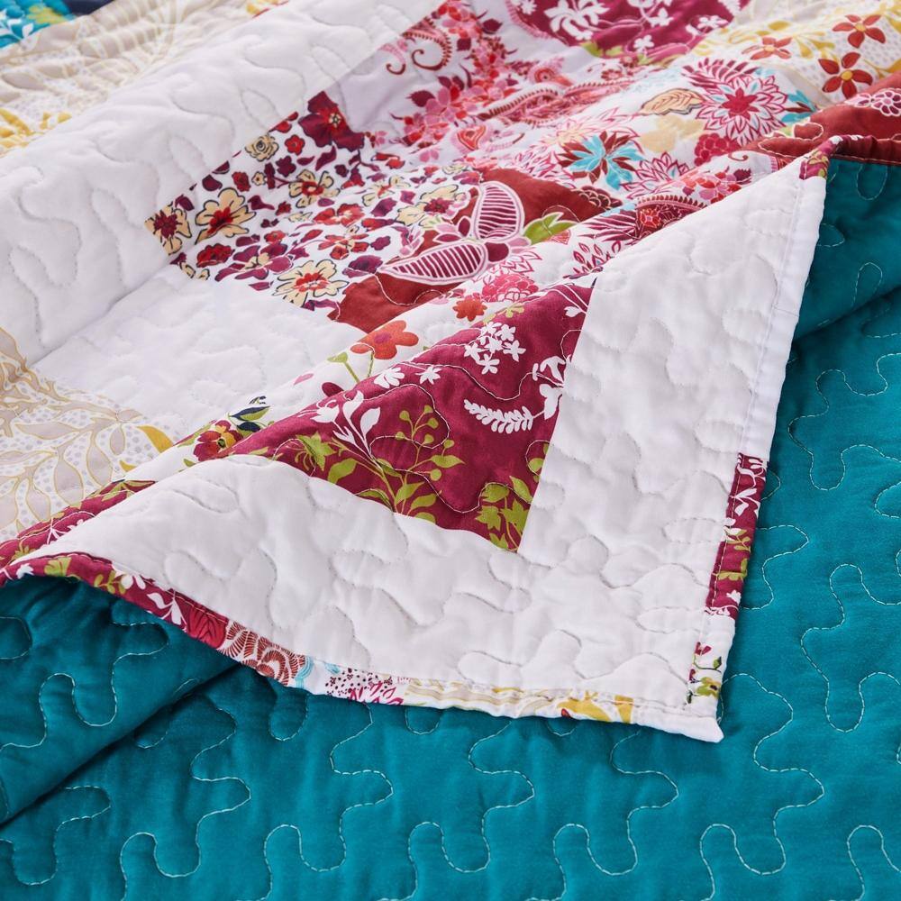 Greenland Home Fashions Harmony Quilted Throw Blanket 50x60" Teal GL ...