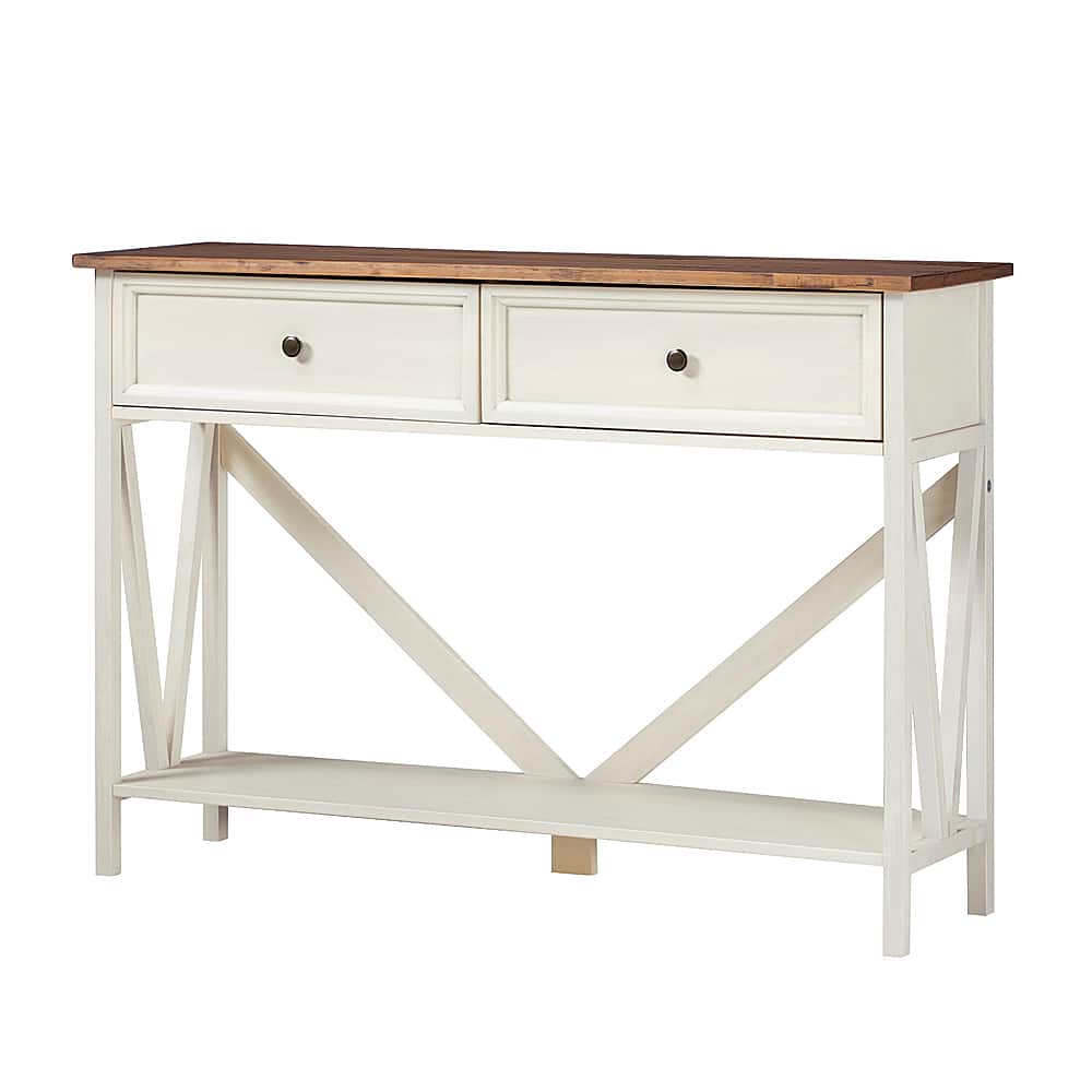 Best Buy: Walker Edison Rustic Distressed Solid Wood Entry Table with ...