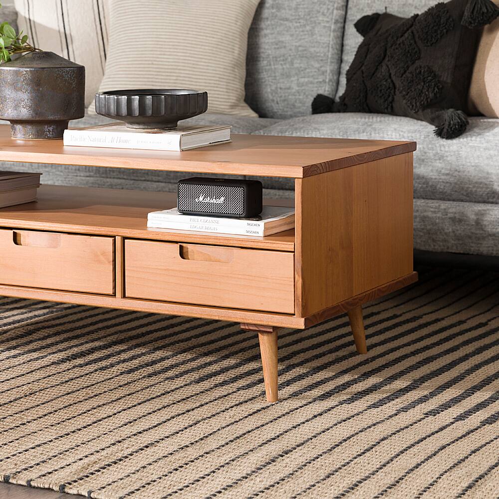 Best Buy: Walker Edison Mid-Century Modern Minimalist Solid Wood ...
