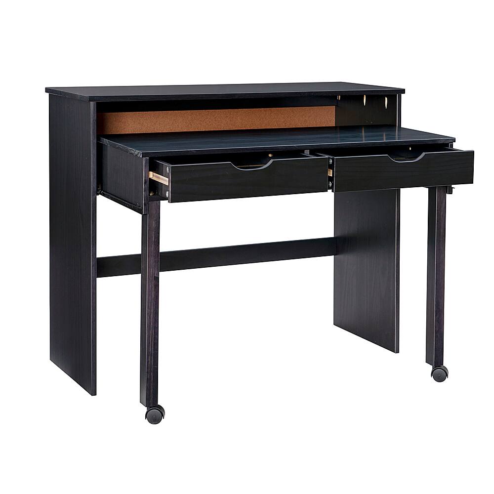Best Buy: Linon Home Décor Rensen Extendable Console Desk Black BSTB158