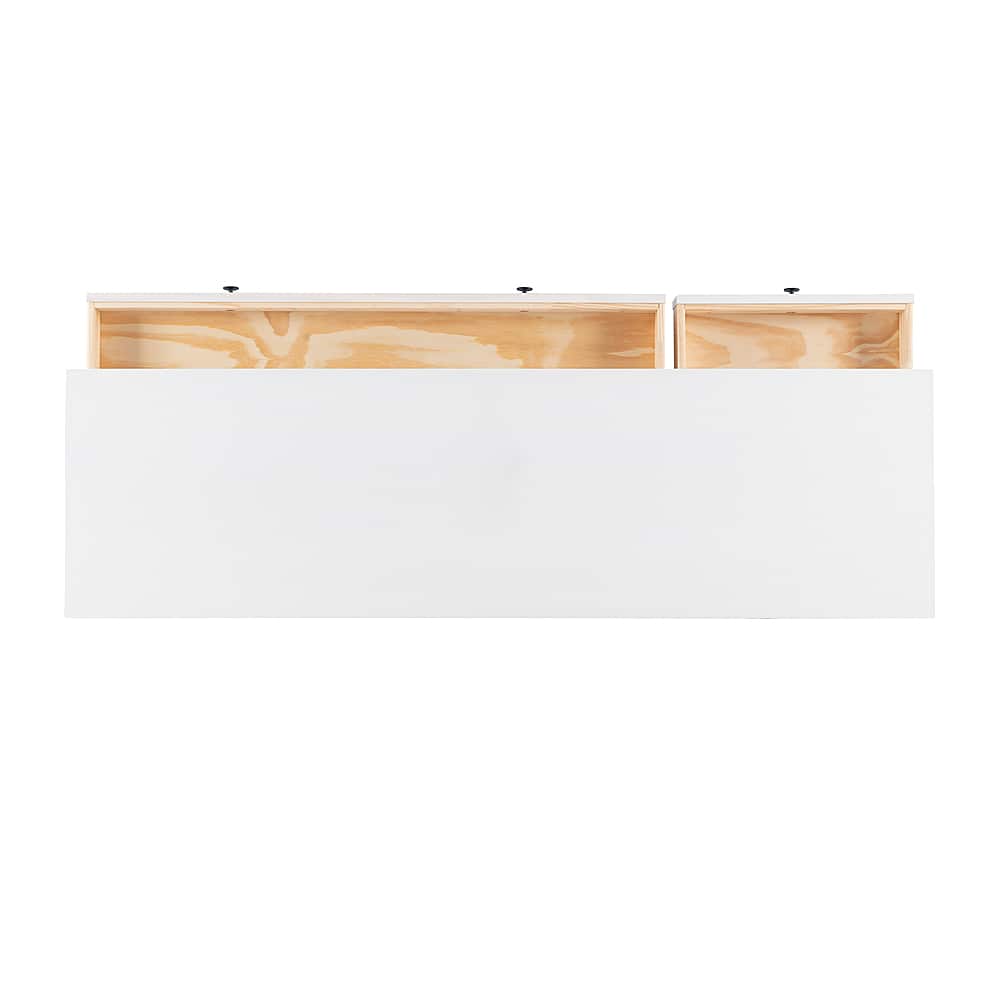 Linon Home Décor Valdez Solid Wood Desk With File Cabinet Whitewash ...