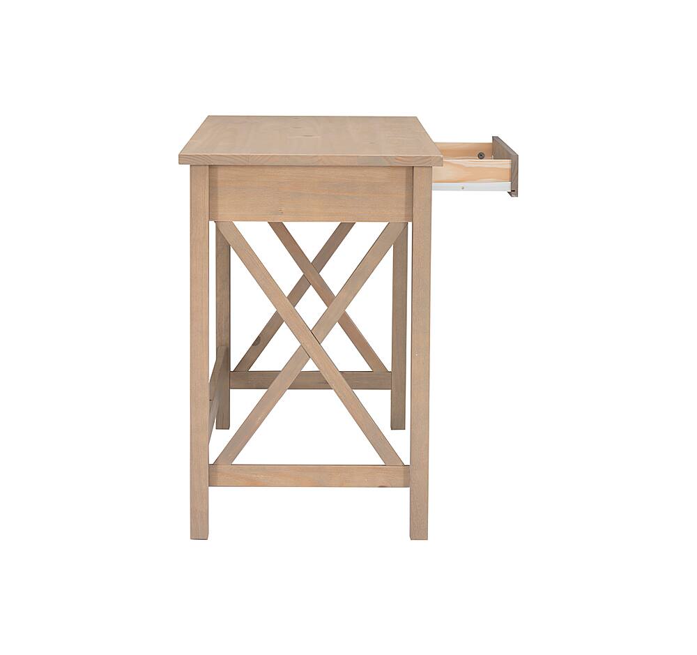 Linon Home Décor Delevan Solid Wood Laptop Desk With Drawer Driftwood ...