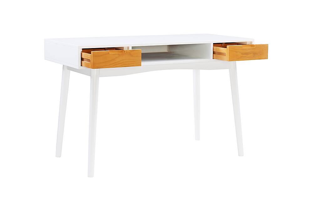 Linon Home Décor Pollard Two-Drawer Writing Desk White BSTB162 - Best Buy