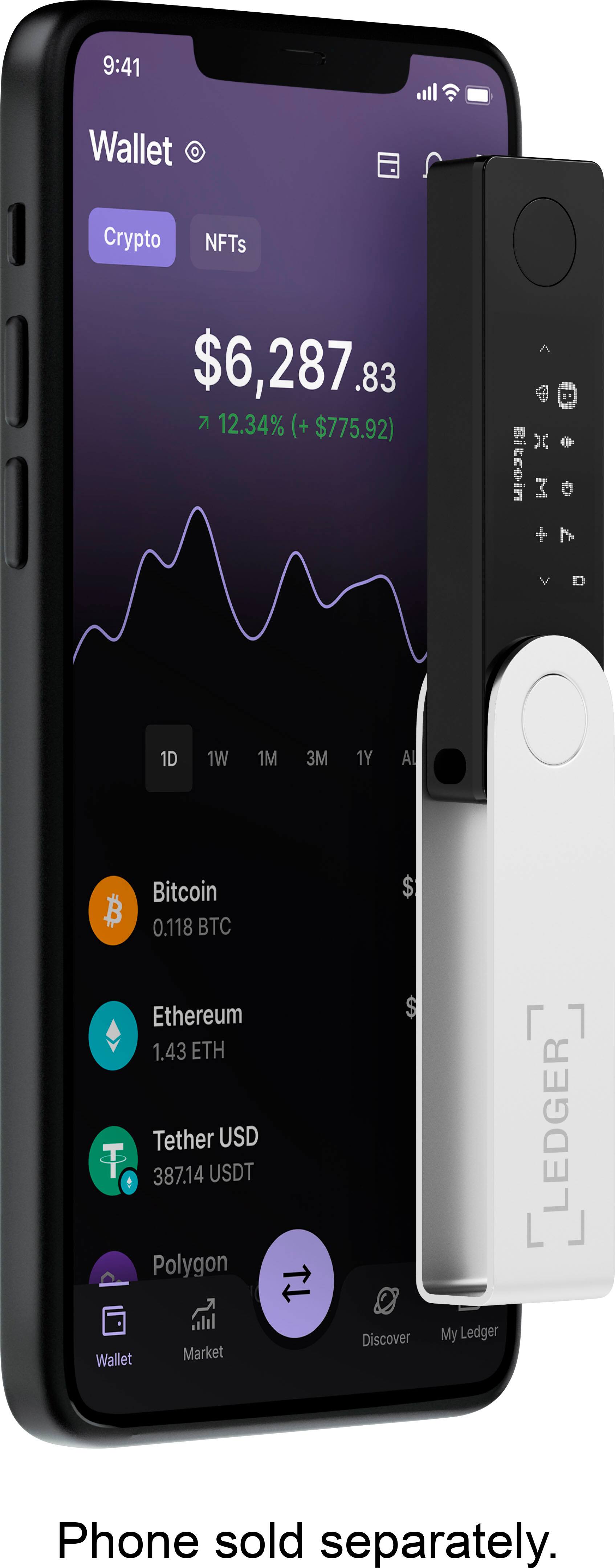 Best Buy: Ledger Nano X Crypto Hardware Wallet with $20 Bitcoin ...