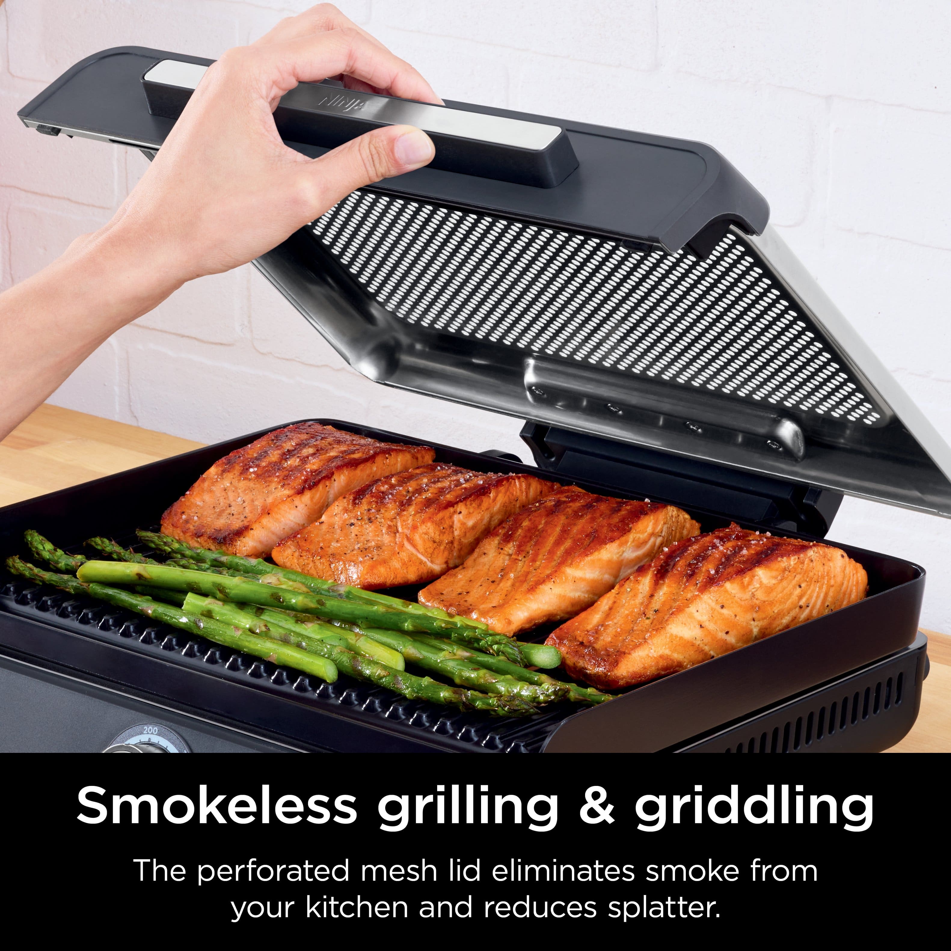 Ninja Sizzle Smokeless Countertop Indoor Grill & Griddle with ...