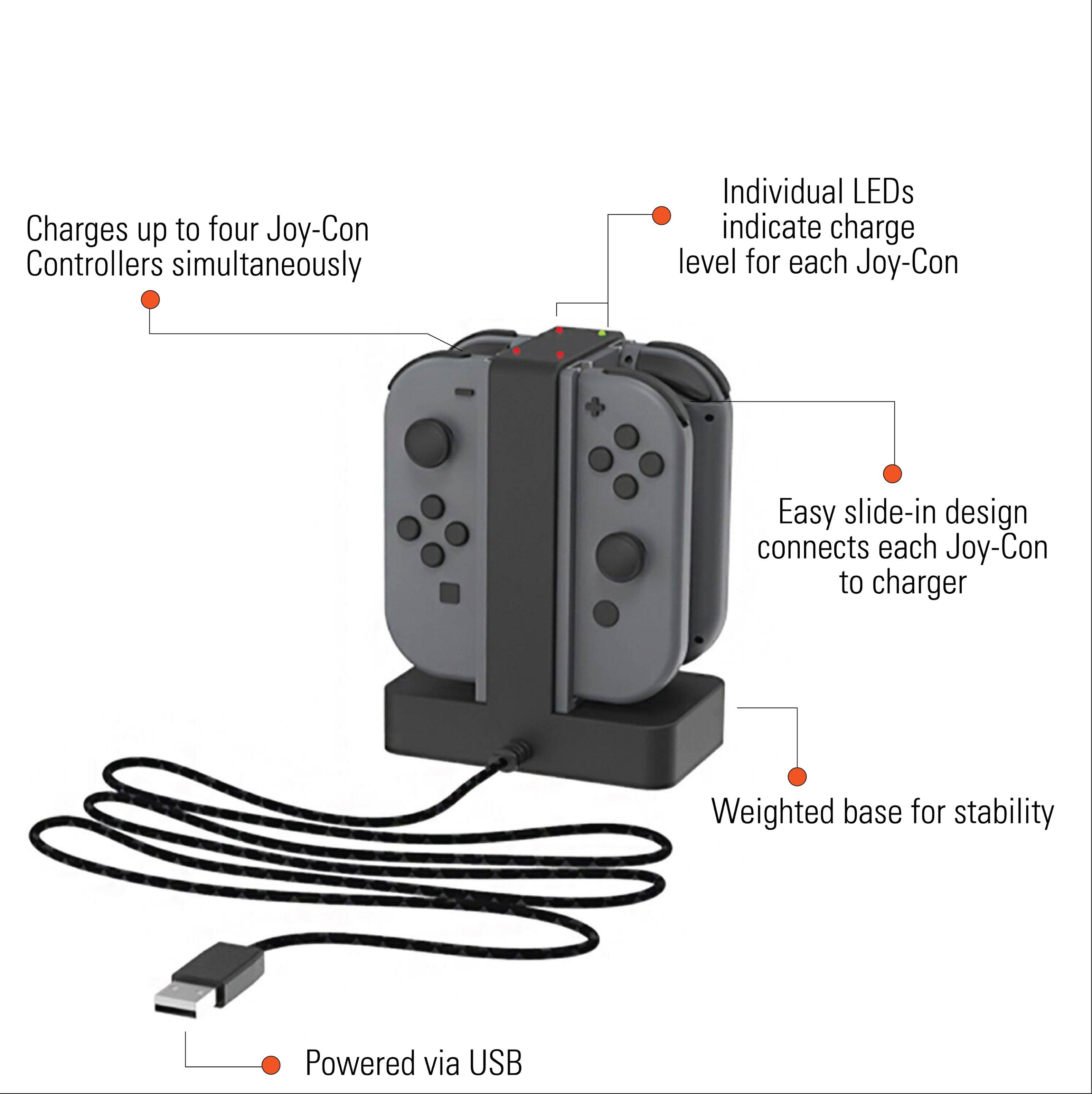 PowerA Joy Con Charging Dock Black 1501406-01 - Best Buy