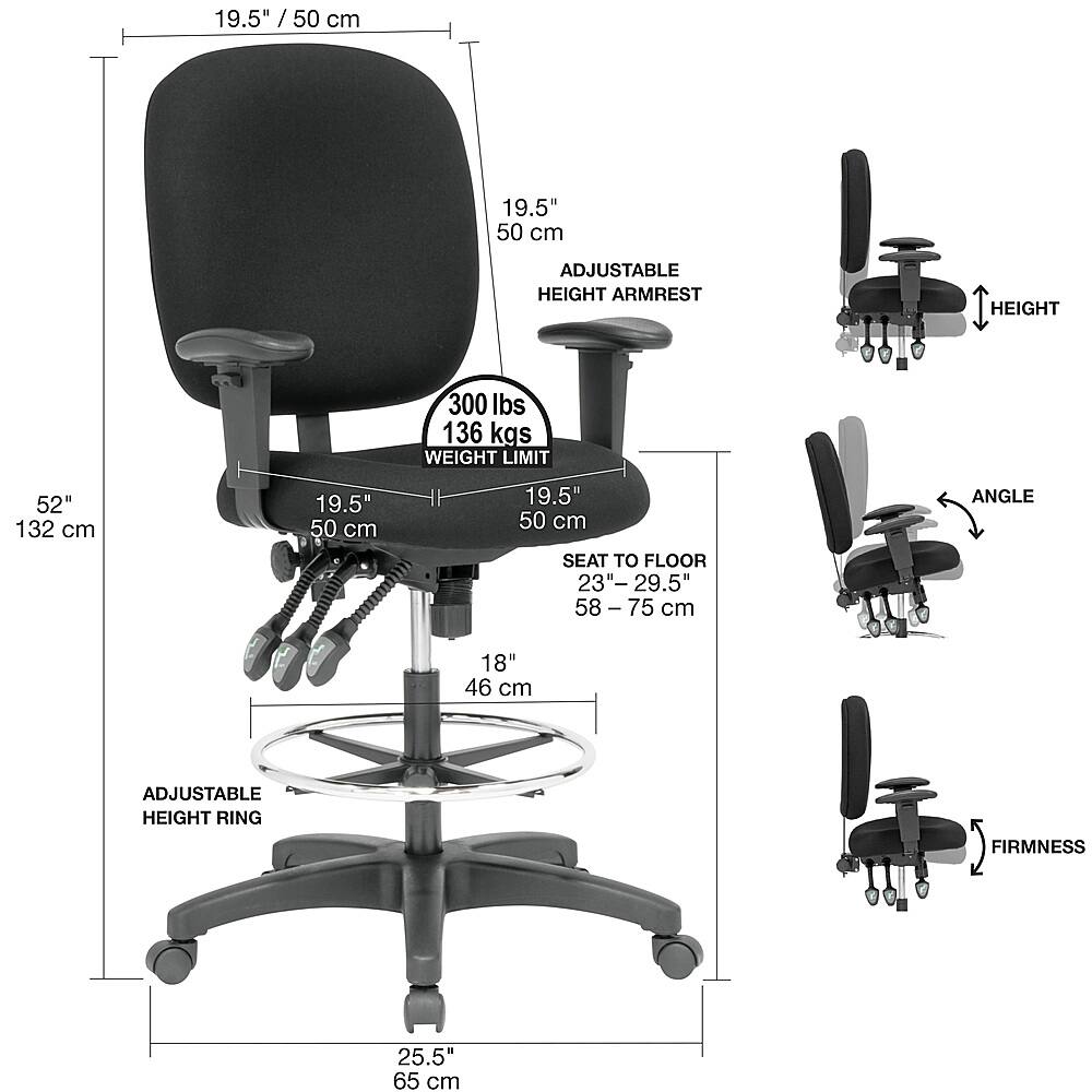 Best Buy: Studio Designs Winslow Drafting Chair with Foot Rest Ring ...