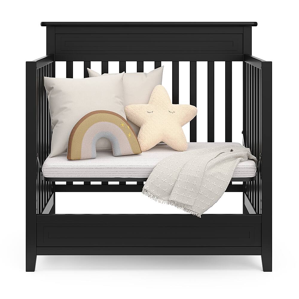 Best Buy: Storkcraft Petal 4-in-1 Convertible Mini Crib Black 04510-10B