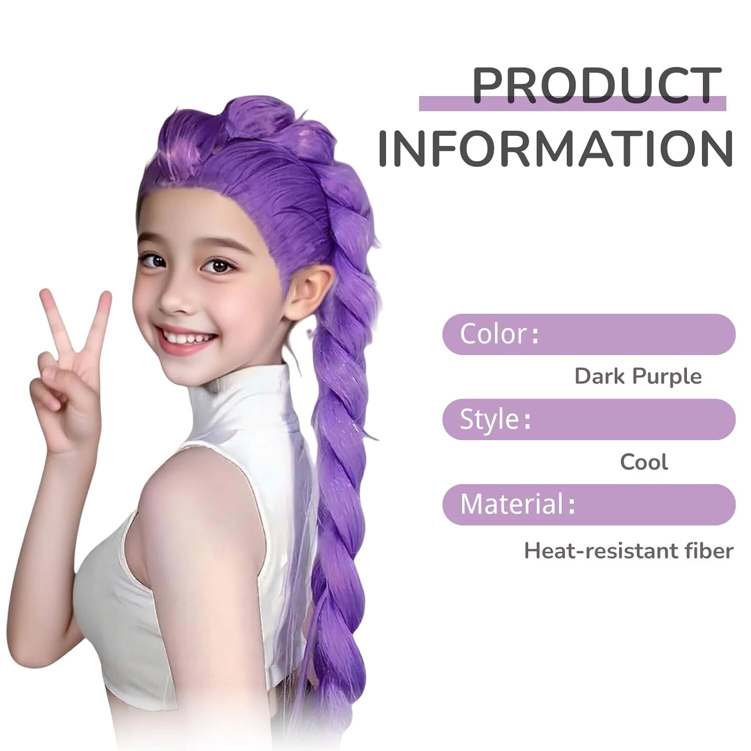 MITAOSLIM Anime Cosplay Wigs for Halloween Costume Party, KPop Demon ...