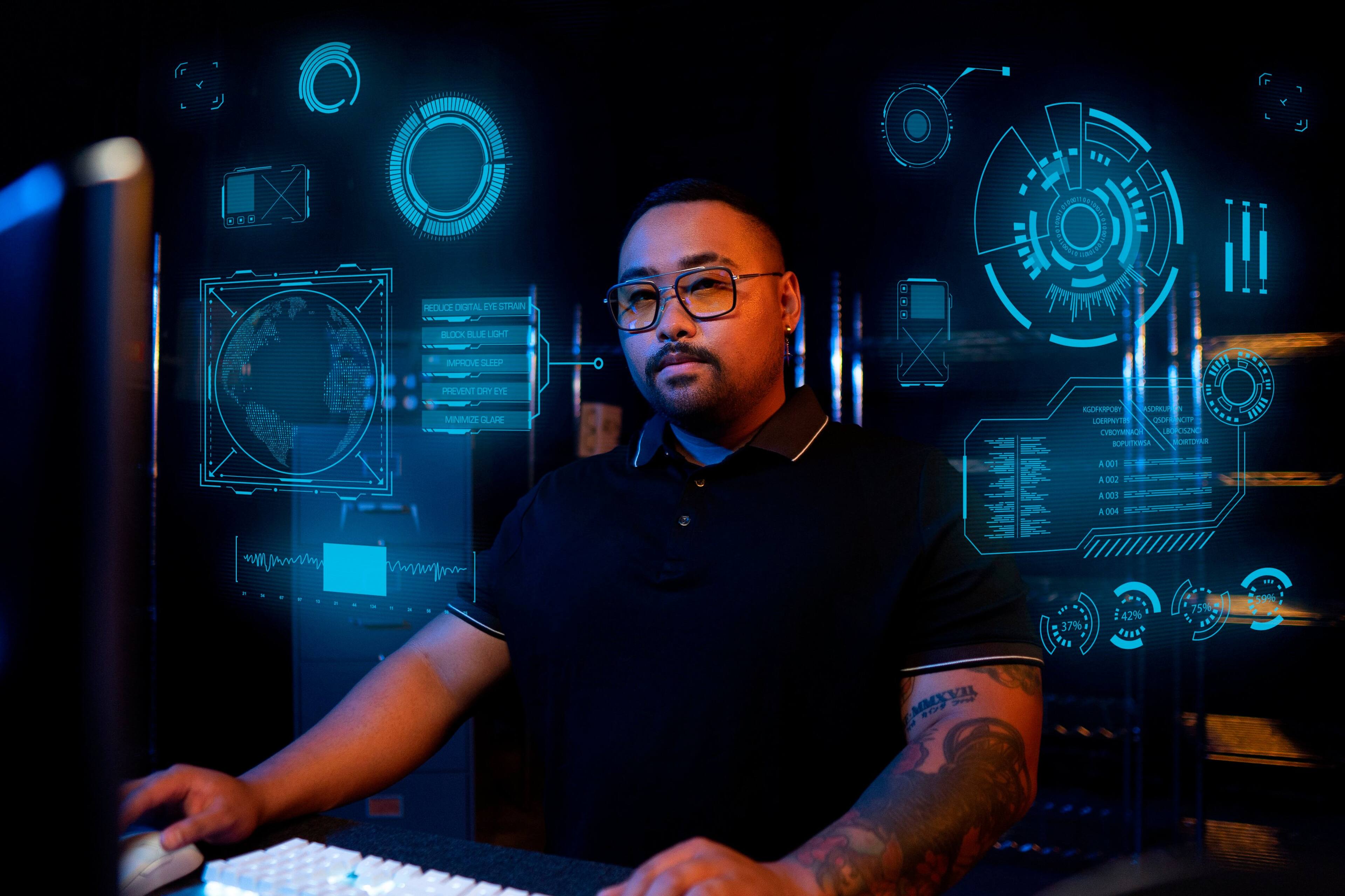 GUNNAR Barron Computer Glasses with Blue Light Reduction , Clear Lenses ...