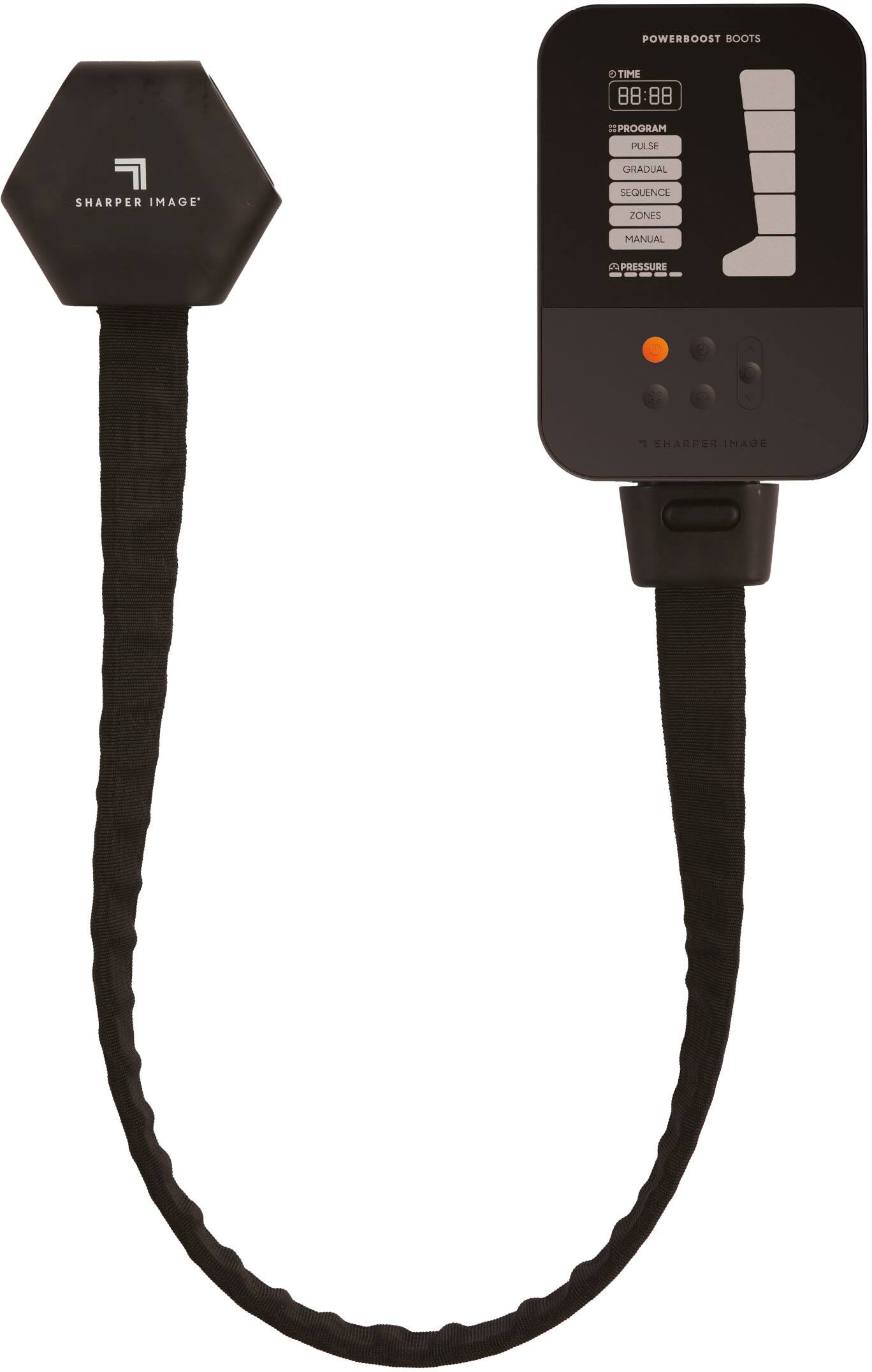 Sharper Image Powerboost Boots, Air Compression Leg Massager Black ...