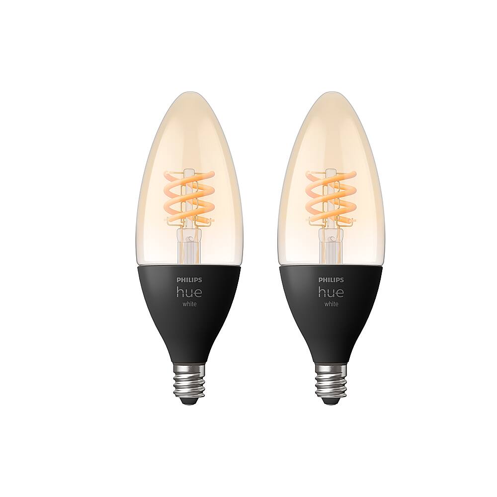 Best Buy: Philips Hue Filament E12 25W Smart LED Bulb (2-pack) White ...